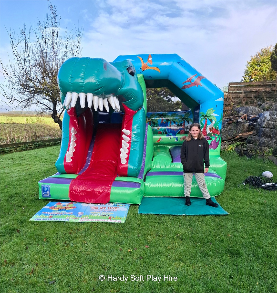 3D Dinosaur Castle with Slide - Bouncy Castle Hire in Kendal, Lancaster ...